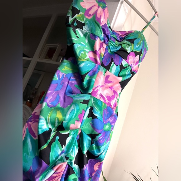 Cache | Dresses | Cache Floral Print Bra Top Pencil Mini Dress S6 ...